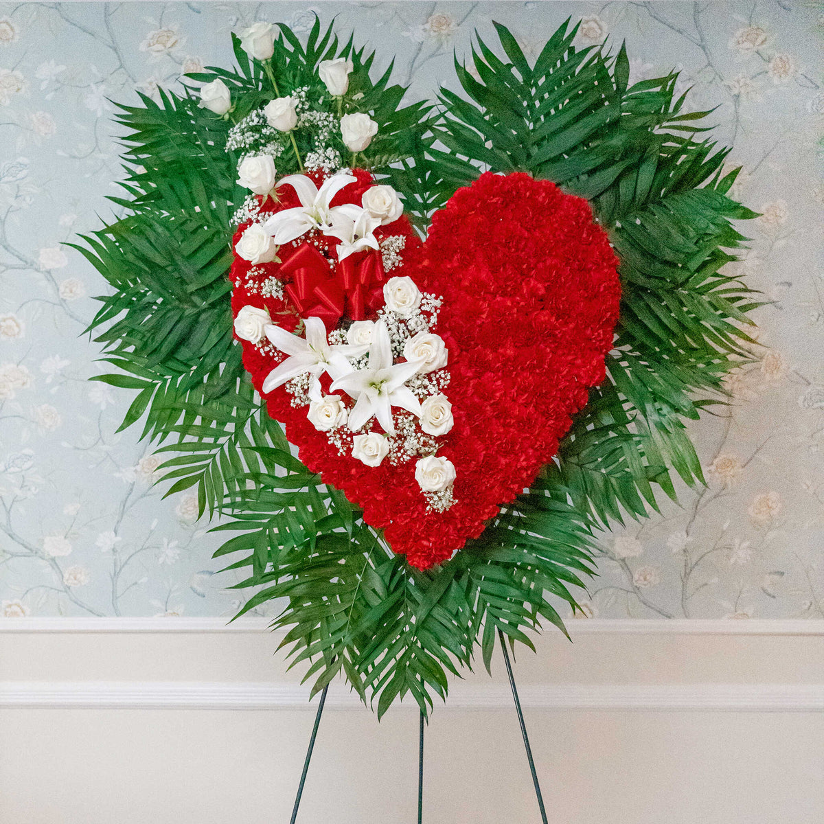 Carnation Heart – Timeless Sympathy Arrangement | Towers Flowers ...